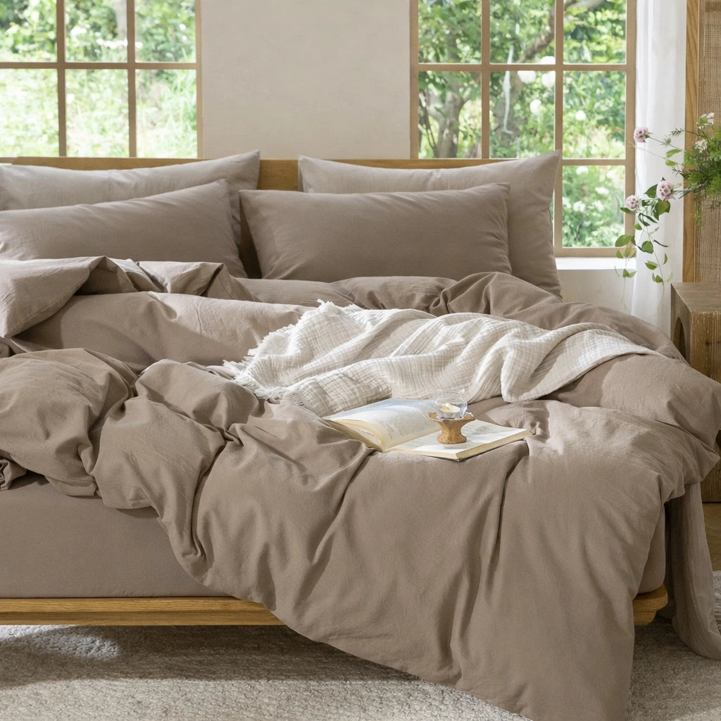 Mocha Nest Duvet Cover Set – Cozy Bedding in Pakistan – The Cloud Bedding