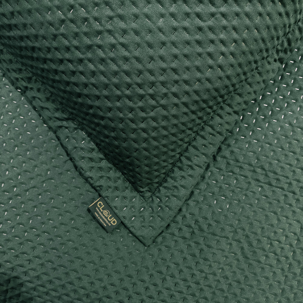 Emerald Bloom Reversible Bedspread Set